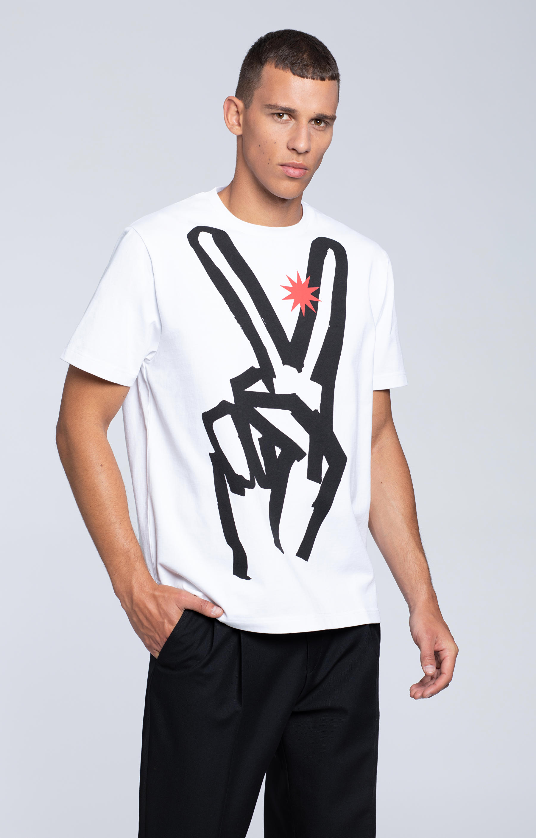 T-shirty - T-shirt z motywem graficznym - 0000RX0558 | Vistula